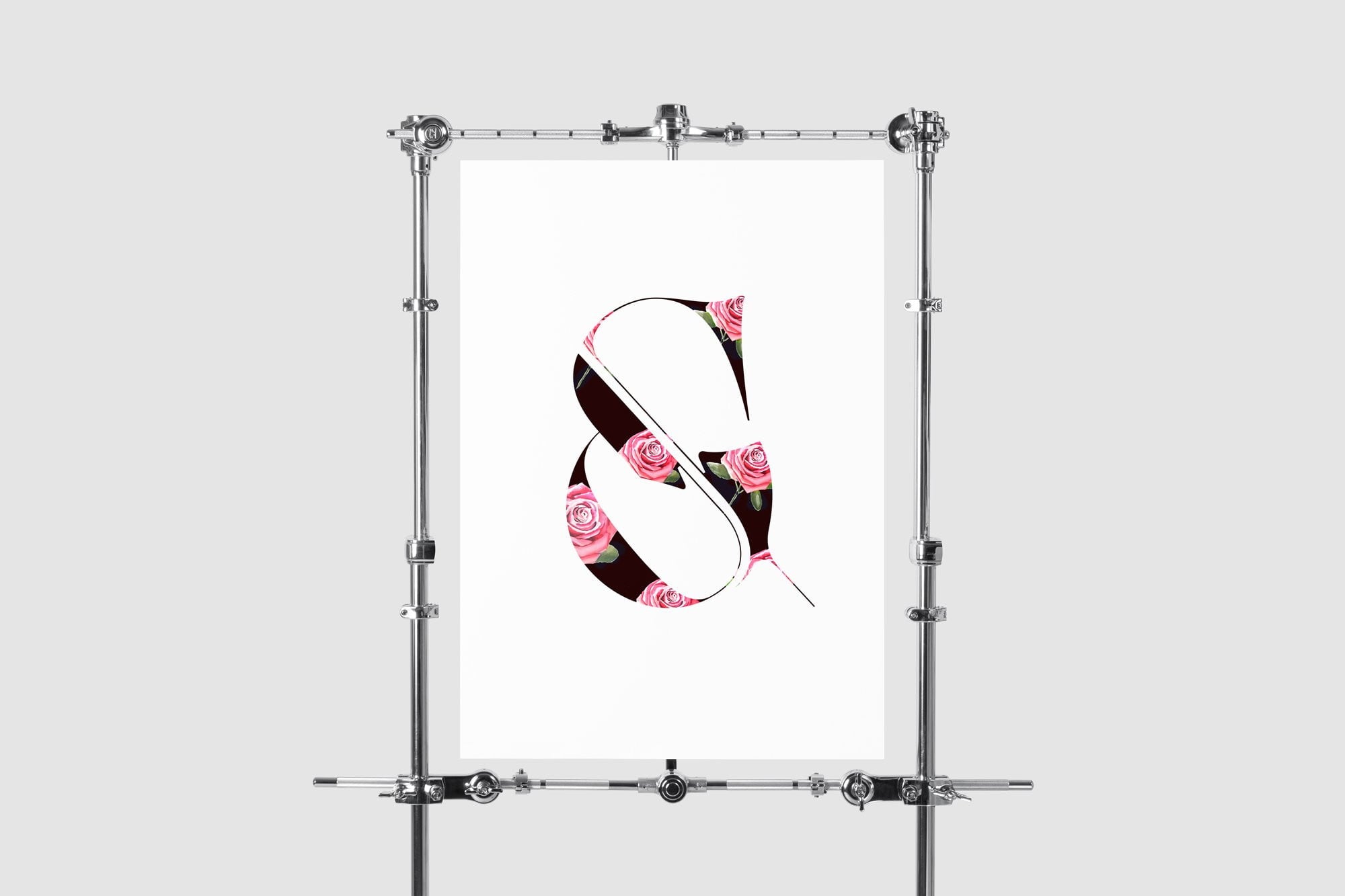 Sexy Watercolor Ampersand Typographic Poster by Moshik Nadav Fashion Typography
