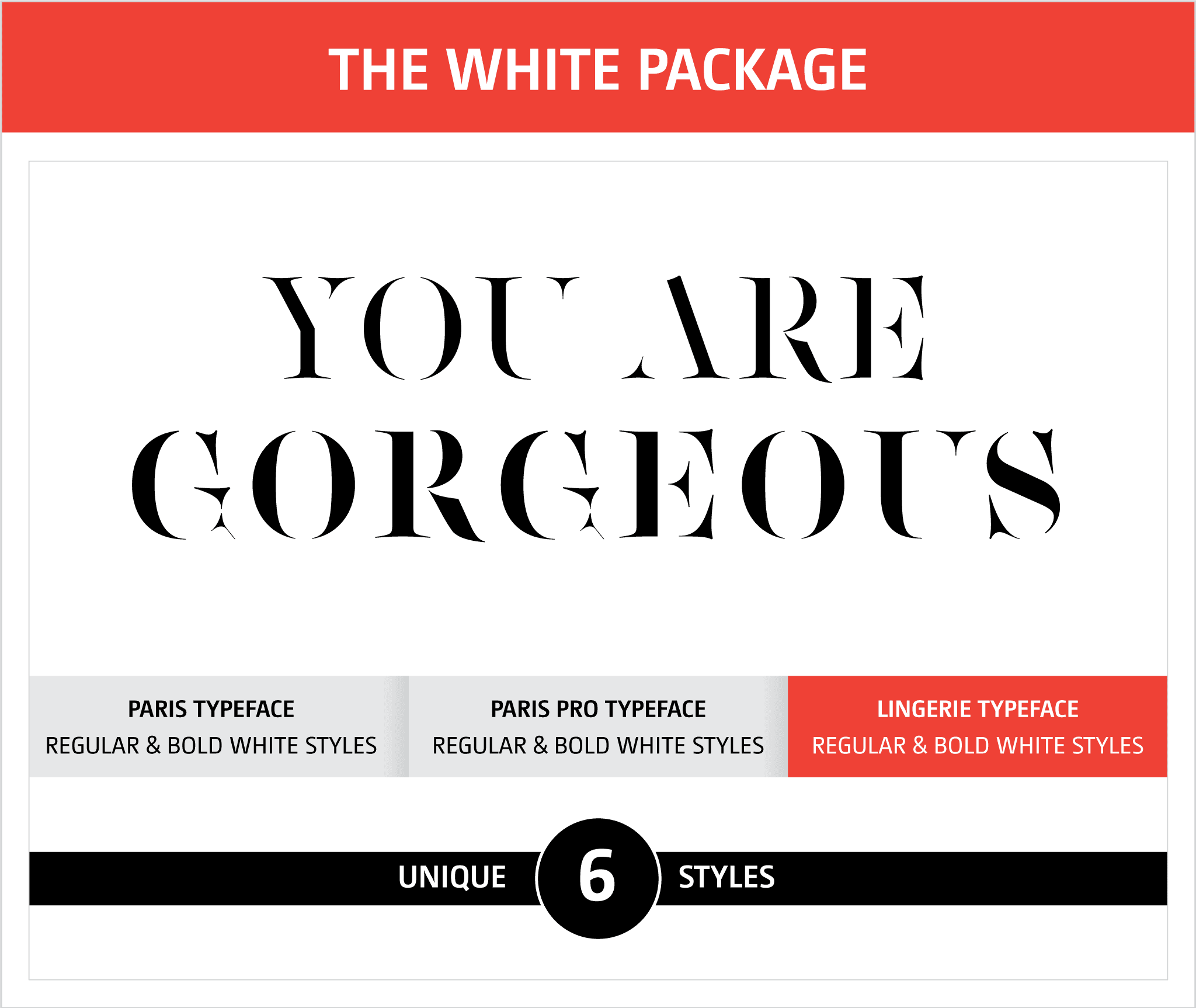 THE WHITE FONTS PACKAGE